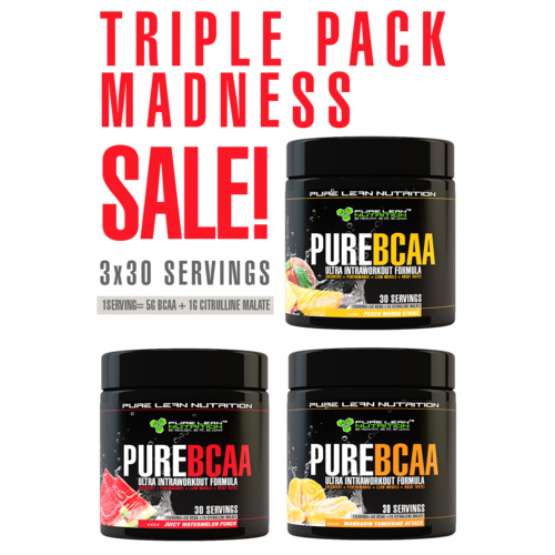 PURE BCAA 30 SERVES TRIPLE PACK